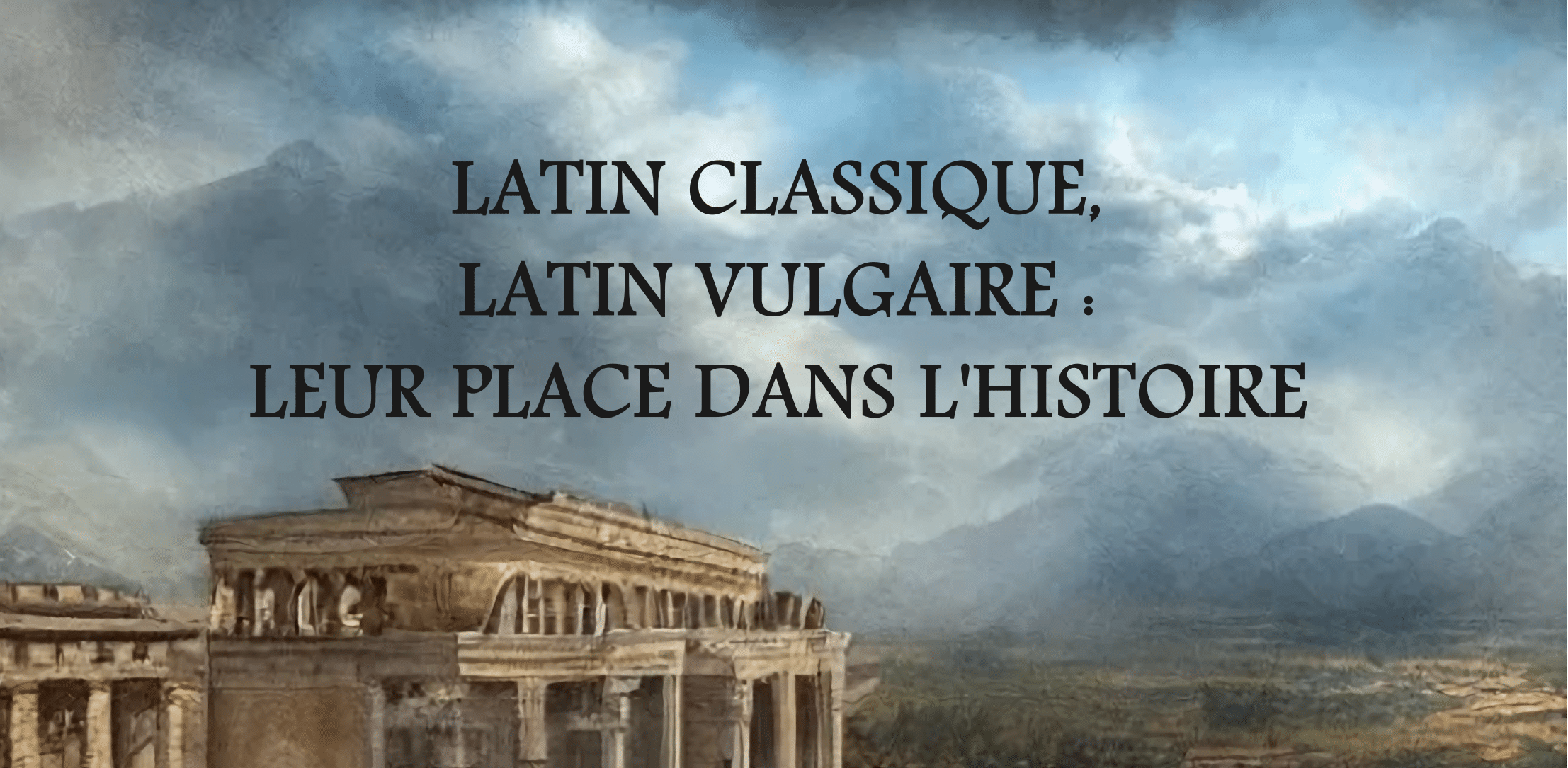Quelle est la différence entre latin classique et latin vulgaire ...